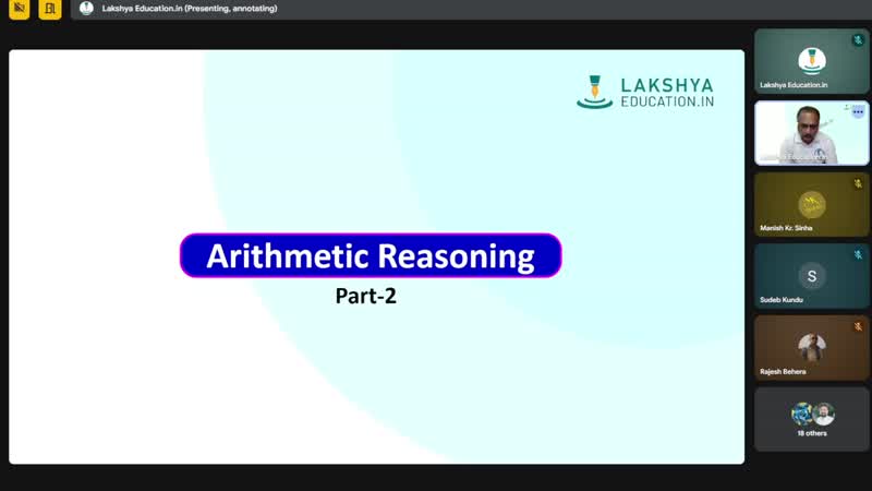 Reasoning Live Classes 2025 Arithmetic Reasoning Batch 3 - Part 3 : (24 ...