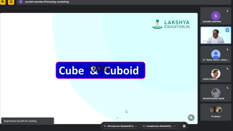 Reasoning Live Classes 2025 Cube & Cuboid Part 1 : (19-03-2025) Video Tutorial